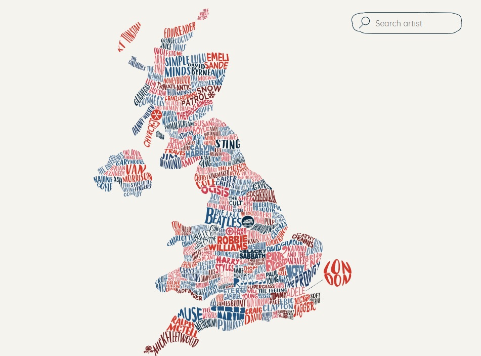 The Big British Music Map - L'influx